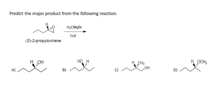 Solved Predict the major product from the following | Chegg.com