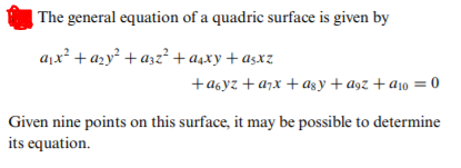 Solved The general equation of a quadric surface is given by | Chegg.com