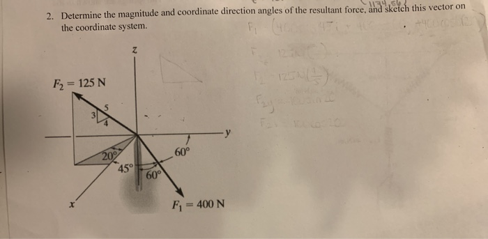 2. Determine the magnitude and coordinate direction angles of the ... 2. Determine the magnitude and coordinate direction angles of the ...