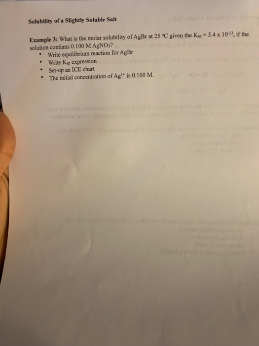 Solved Solubility of a Slightly Soluble Salt important | Chegg.com