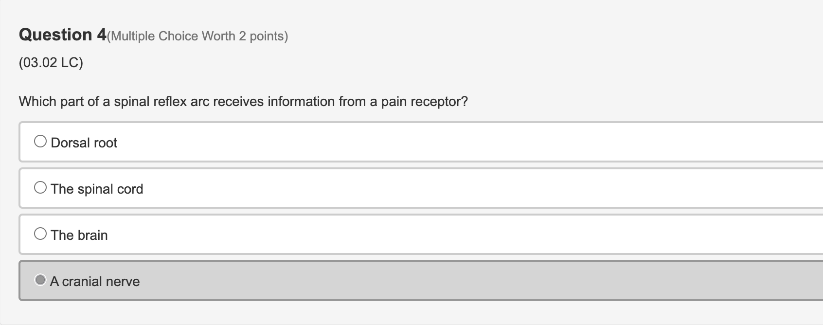 Solved Question 4(Multiple Choice Worth 2 points) (03.02 LC) | Chegg.com