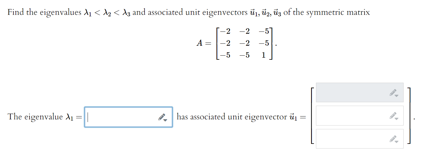 Solved Find the eigenvalues 11