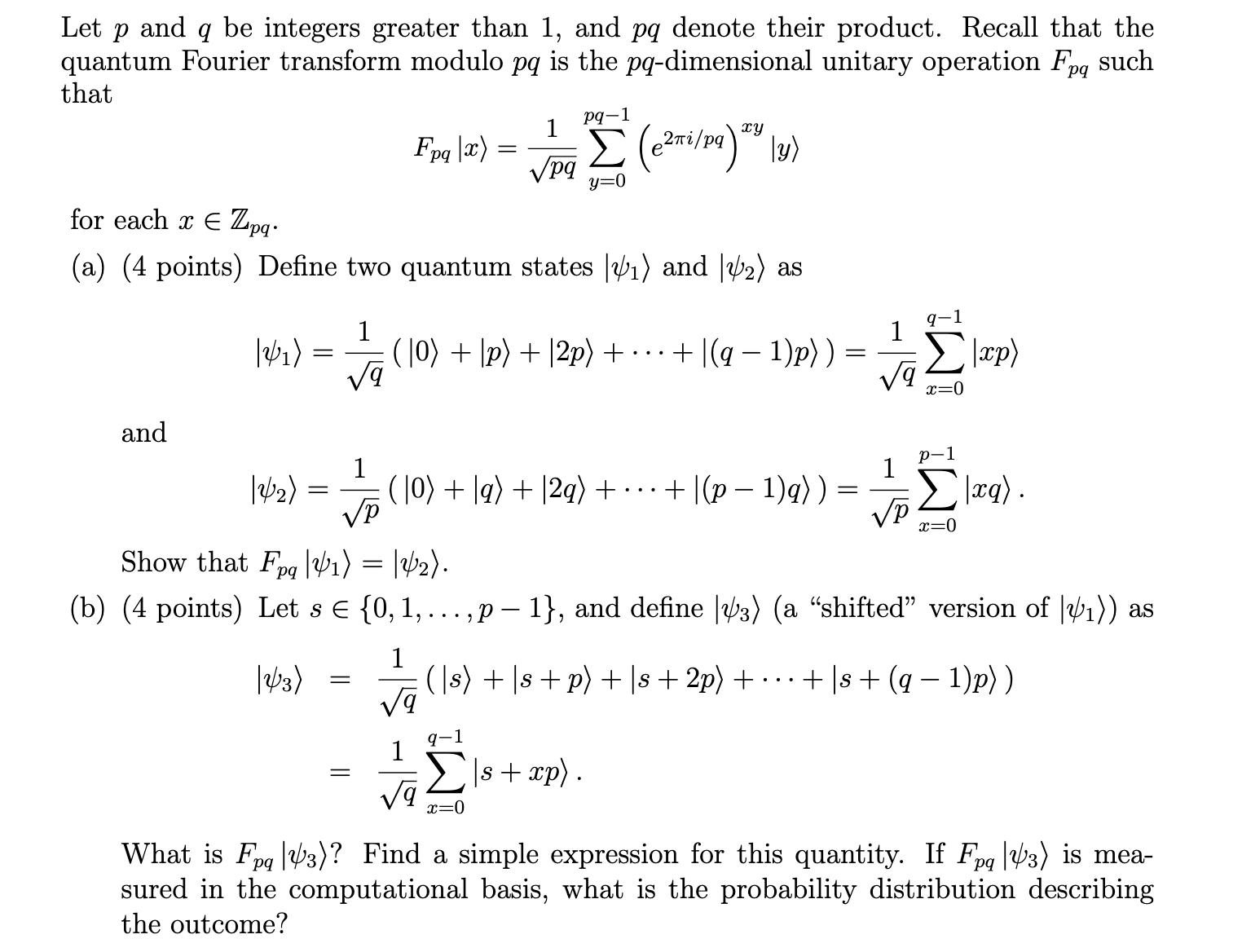 Solved Let p and q be integers greater than 1 , and pq | Chegg.com