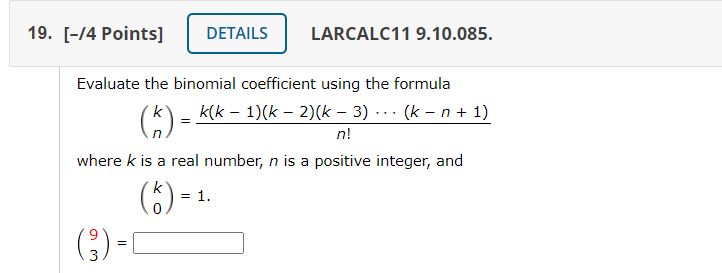 Solved 19. [-14 Points] DETAILS LARCALC11 9.10.085. Evaluate | Chegg.com