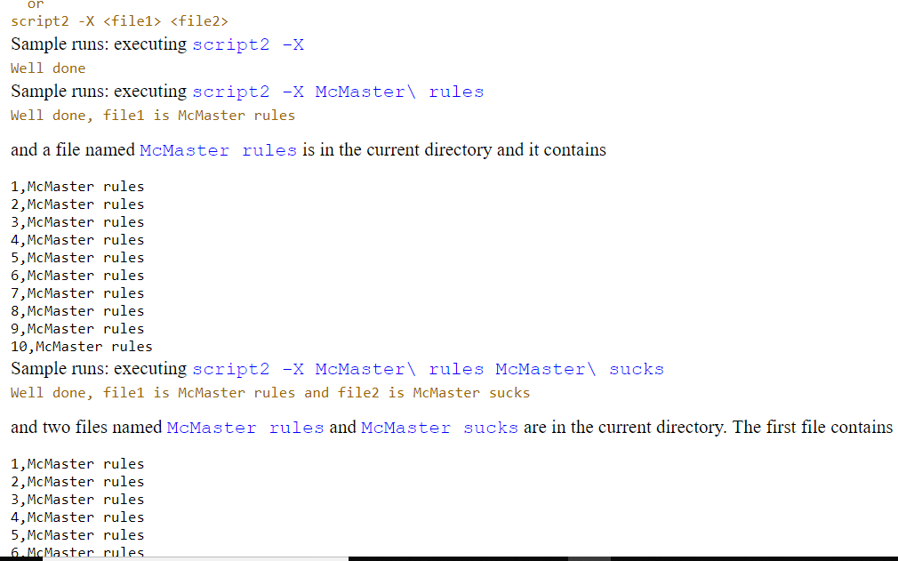 Solved Task 2 Bash Script Named Script2 The Name Of Your 1305