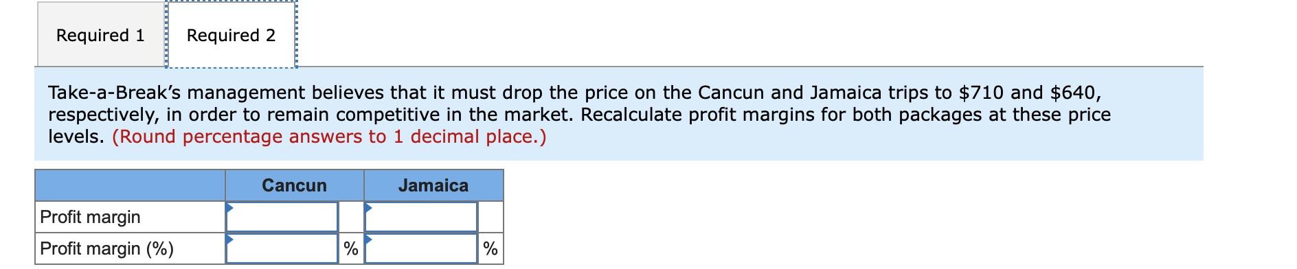 Solved Take-a-Break Travel Company offers spring break | Chegg.com