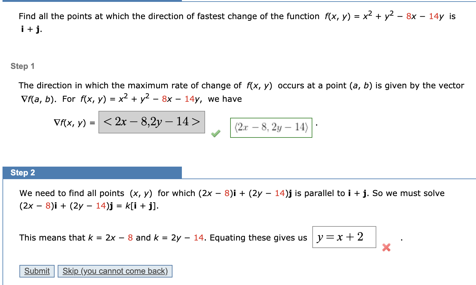 Solved Find all the points at which the direction of fastest | Chegg.com