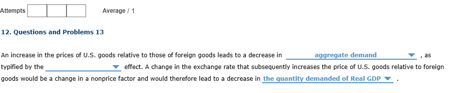 Solved AttemptsAverage / 112. ﻿Questions and Problems 13An | Chegg.com
