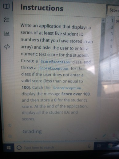 Solved D Instructions Score Write an application that | Chegg.com