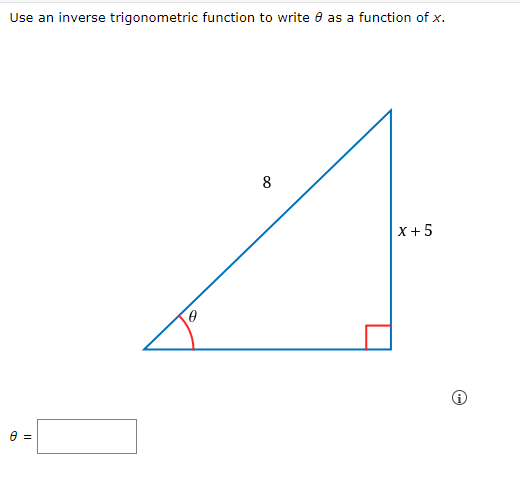 Solved Use an inverse trigonometric function to write θ ﻿as | Chegg.com