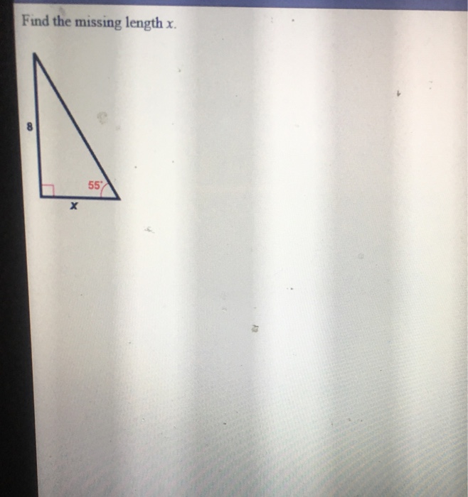 Solved Find the missing length x. | Chegg.com