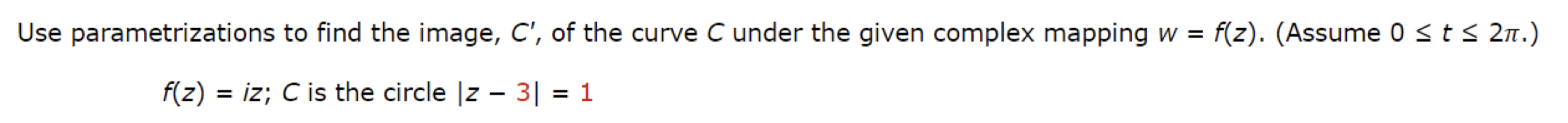 Solved Use parametrizations to find the image, c', of the | Chegg.com