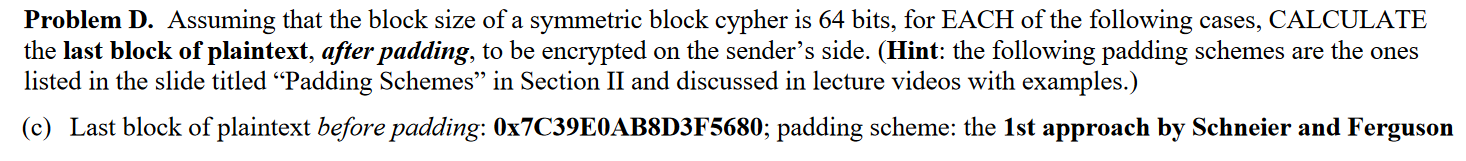 Solved Assuming that the block size of a symmetric block | Chegg.com
