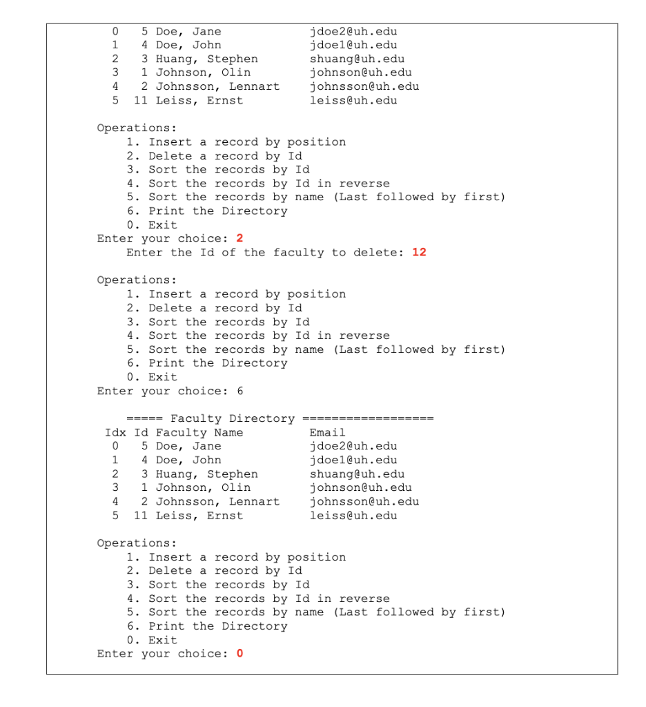 Solved COSC 1306 Spring 2021 Assignment 7: List Operations | Chegg.com