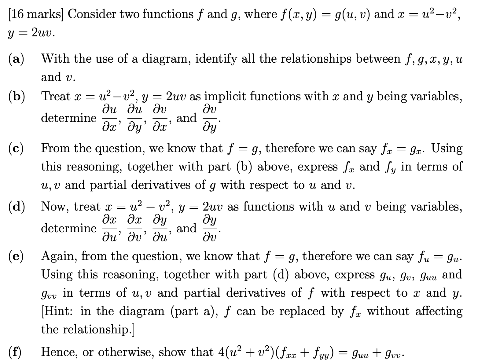 Solved [16 ﻿marks] ﻿consider Two Functions F ﻿and G ﻿where