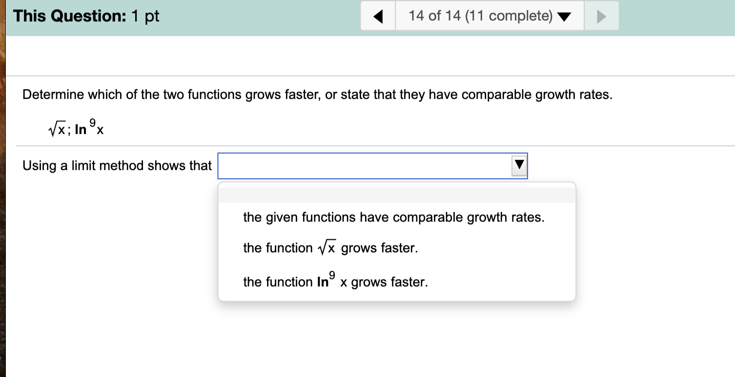 Solved This Question: 1 pt 14 of 14 (11 complete) Determine | Chegg.com