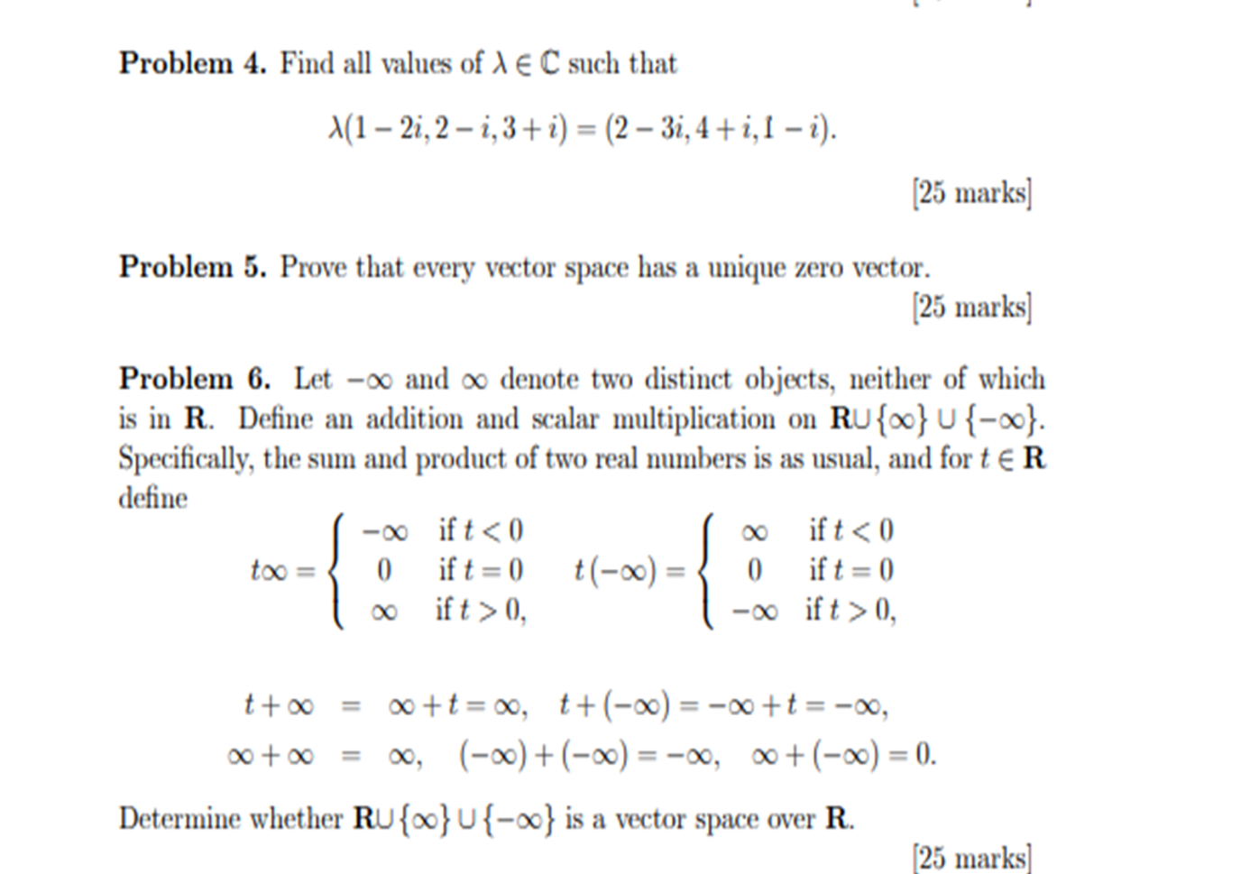 Solved Problem 4. Find all values of λ∈C such that | Chegg.com
