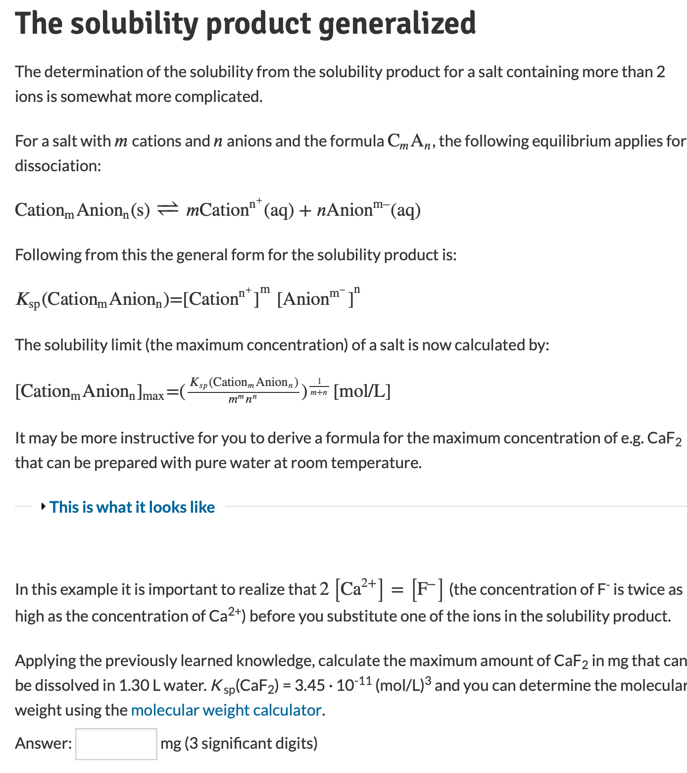 Solved Rearrange solubility product equation From the value | Chegg.com