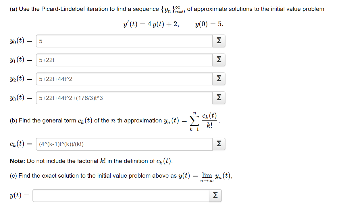 Solved (a) Use the Picard-Lindeloef iteration to find a | Chegg.com