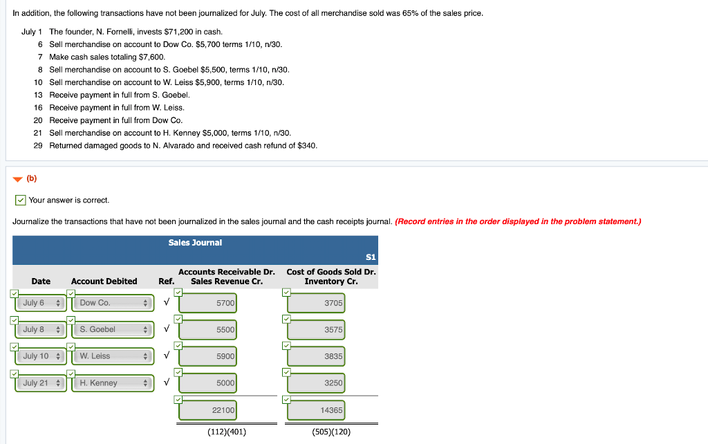 Solved Problem 7-5A (Part Level Submission) Selected | Chegg.com