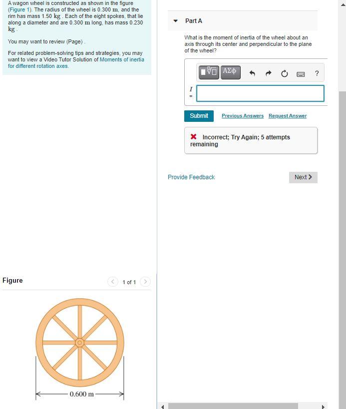 Solved Part A A wagon wheel is constructed as shown in the | Chegg.com