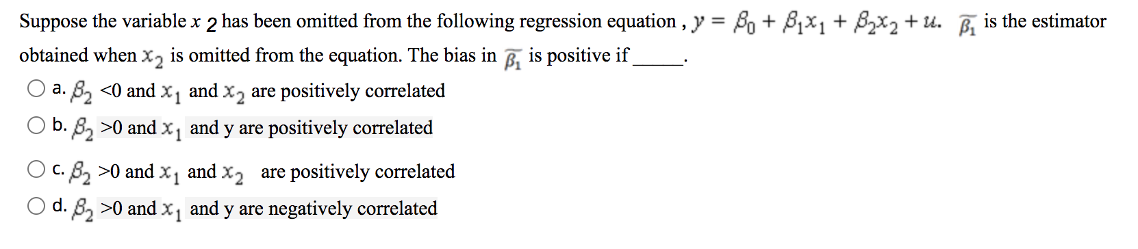 Solved Suppose the variable x2 has been omitted from the | Chegg.com