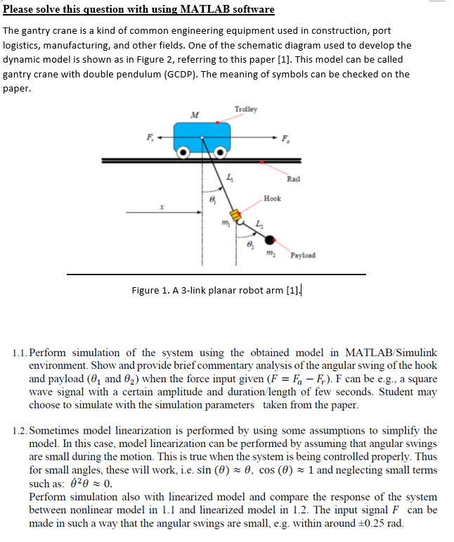 Please solve this question with using MATLAB software | Chegg.com