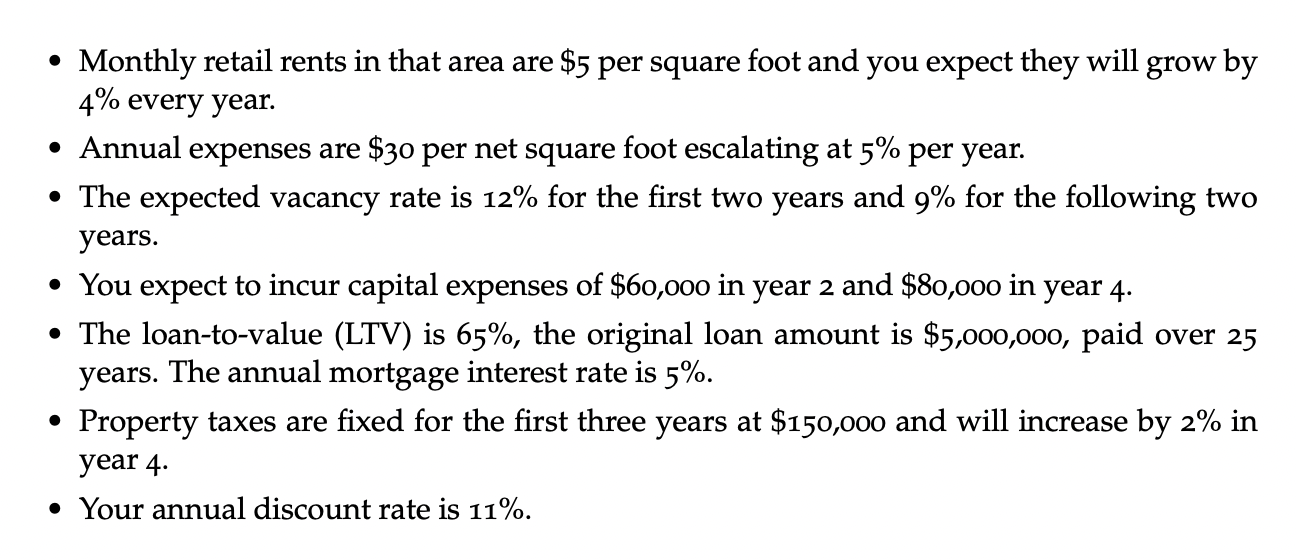 1. (6 points) Build a proforma using the information | Chegg.com