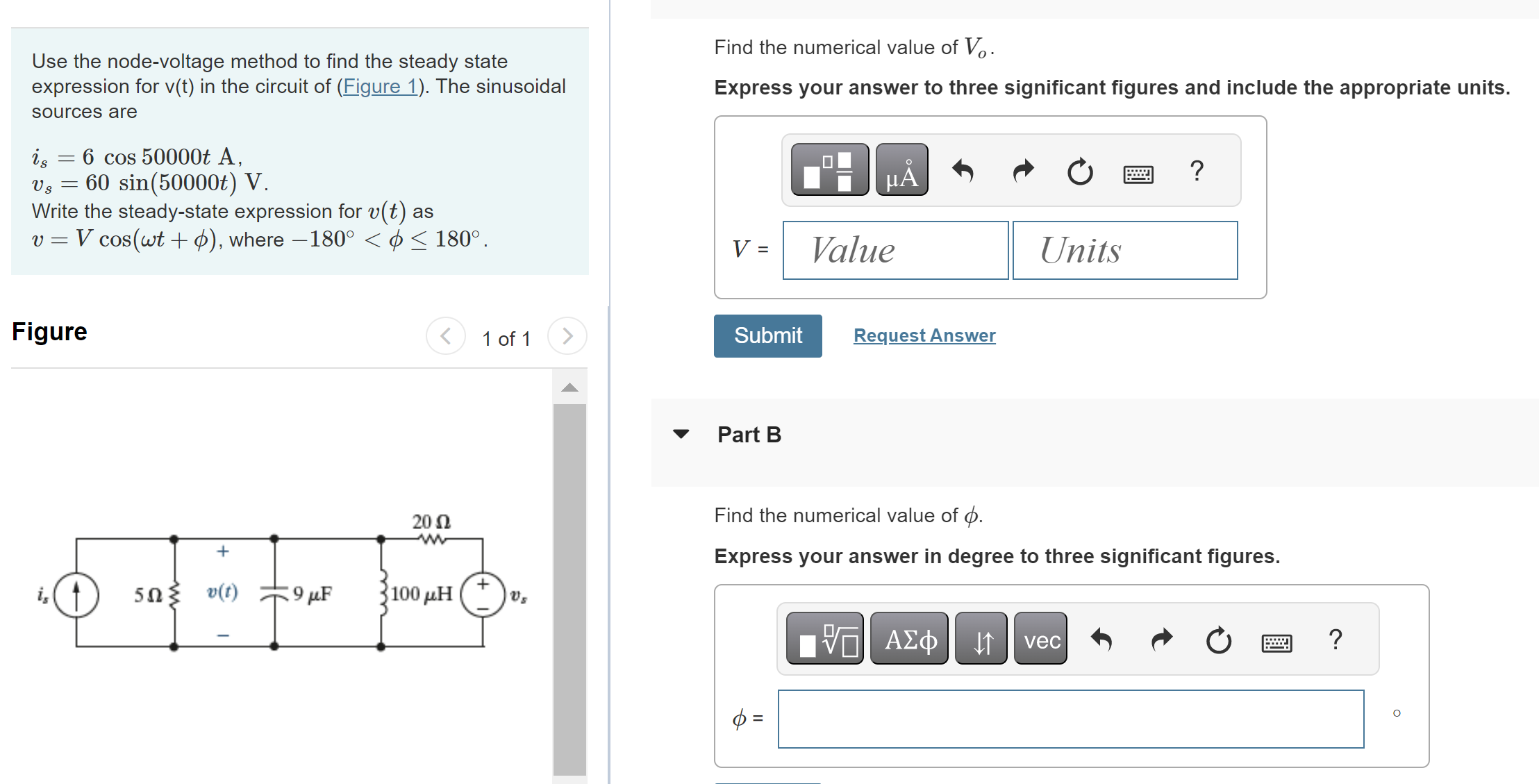 Solved Find the numerical value of Vo. Use the node-voltage | Chegg.com