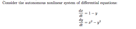 Solved Consider the autonomous nonlinear system of | Chegg.com