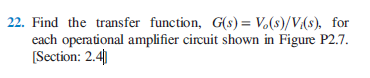 Solved (3) Problem 22(b) Apply the transfer function | Chegg.com