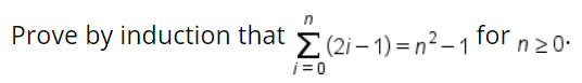 Solved n Prove by induction that 2 (21 – 1)=n2-1 for for nzo | Chegg.com
