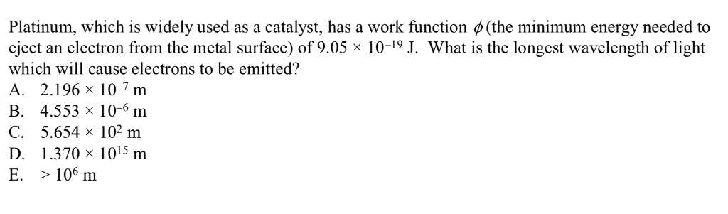Solved Platinum, which is widely used as a catalyst, has a | Chegg.com