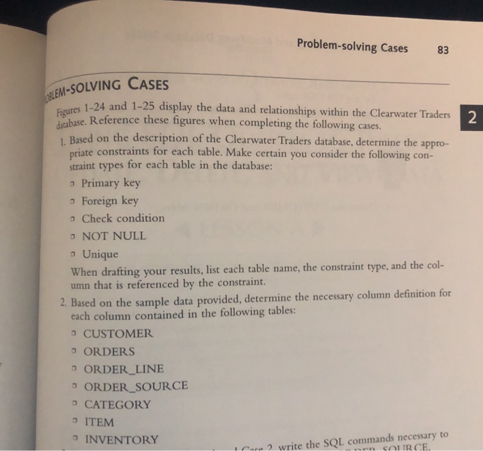 Solved Complete problems 3 and 5 the "Problem Solving Cases" | Chegg.com
