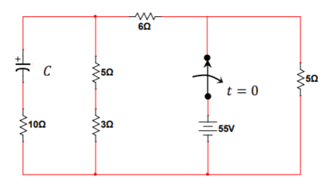 Solved In the transient network below, the switch has been | Chegg.com