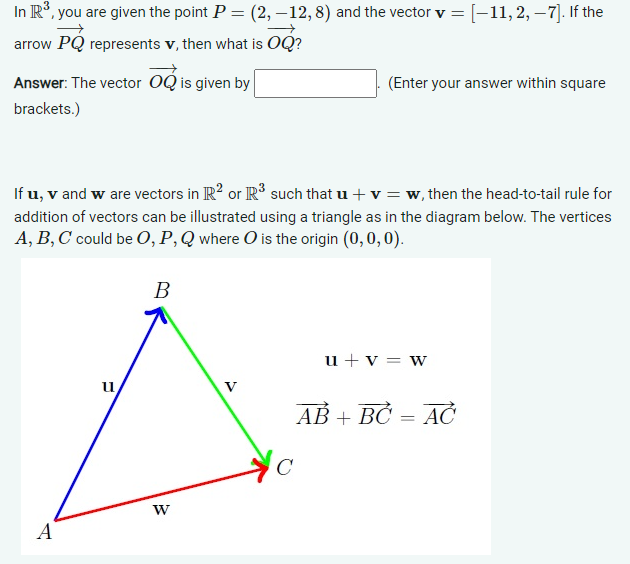 Solved In R3, ﻿you are given the point P=(2,-12,8) ﻿and the | Chegg.com