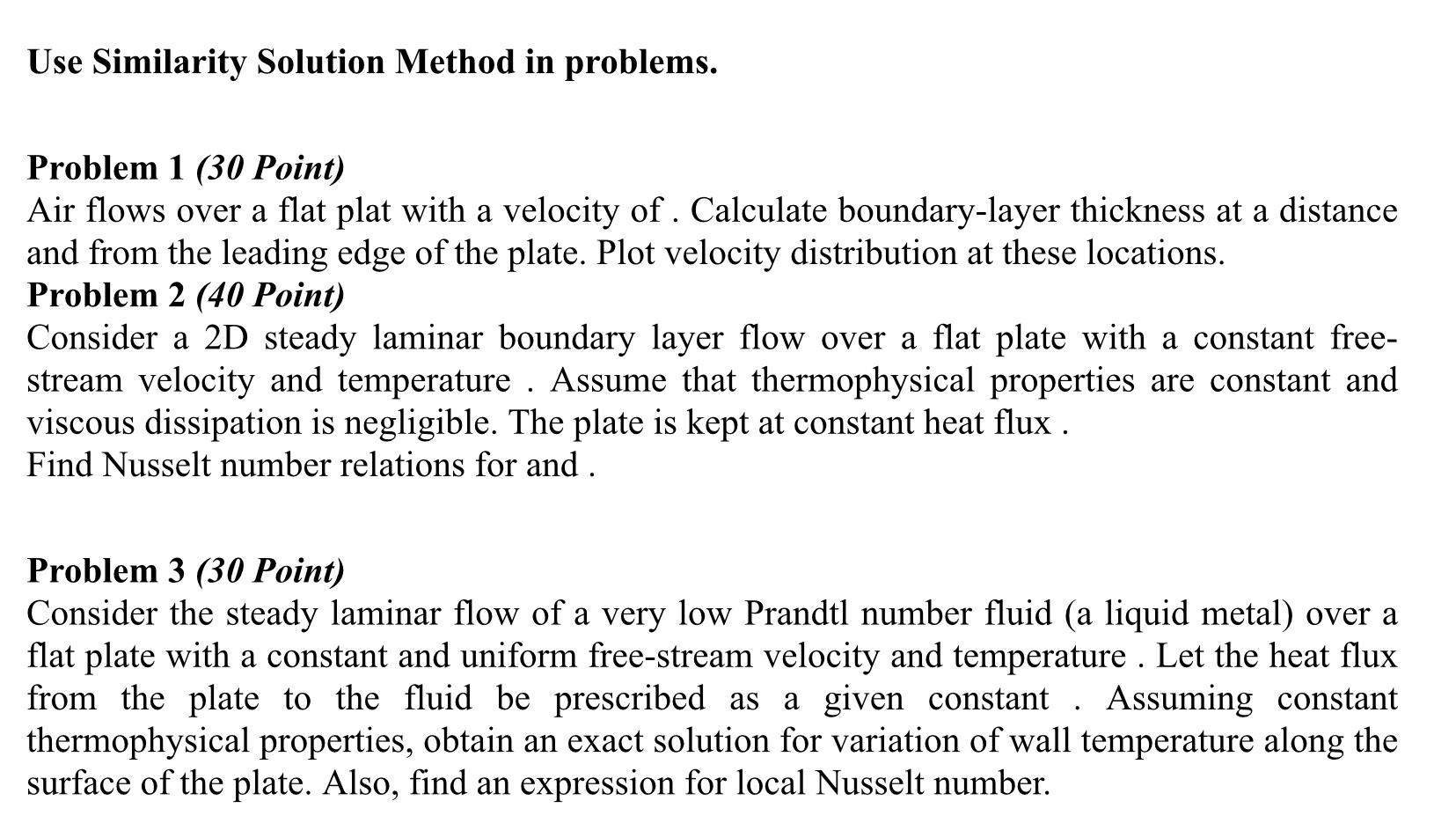 Solved Use Similarity Solution Method in problems. Problem 1 | Chegg.com