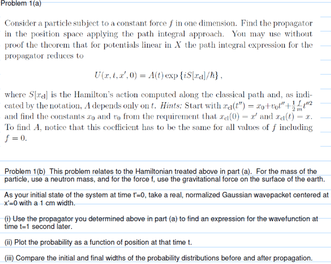 Consider a particle subject to a constant force f in | Chegg.com