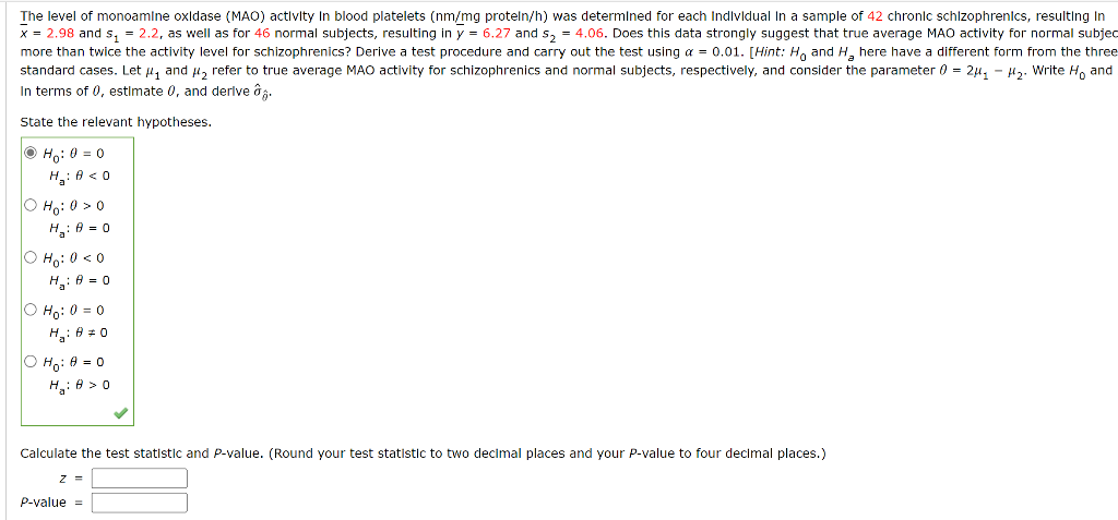 Solved The level of monoamine oxidase (MAO) actlvity In | Chegg.com