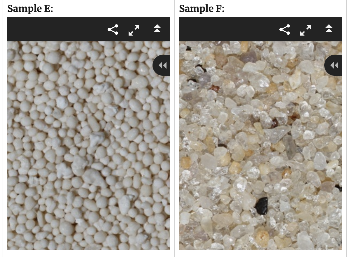 Solved Compare the loose sand samples E, F, G, H, I, and J. | Chegg.com