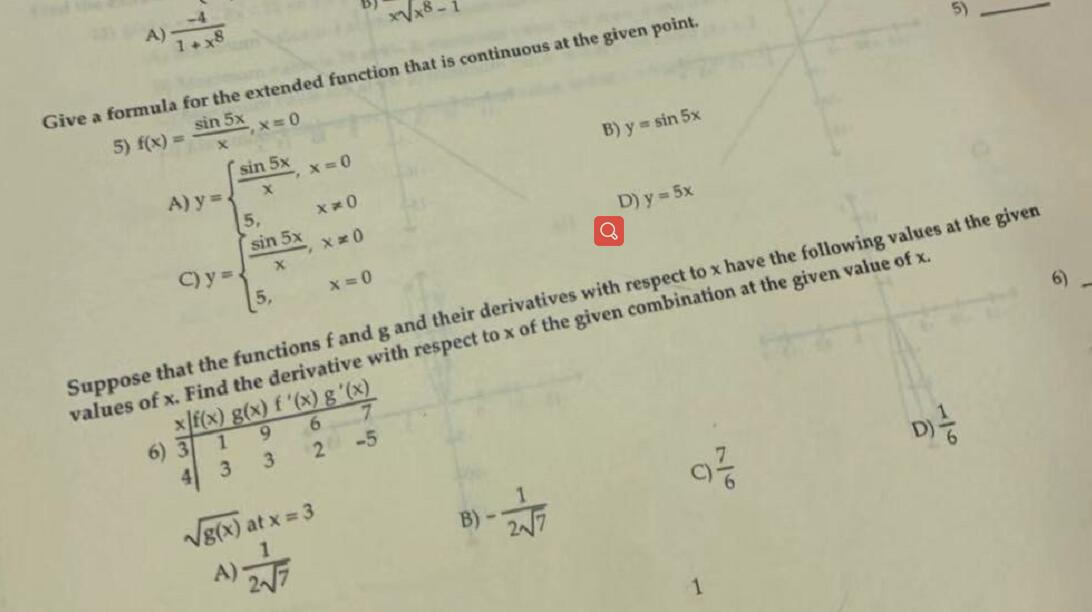 Solved B) y = sin 5x Give a formula for the extended | Chegg.com