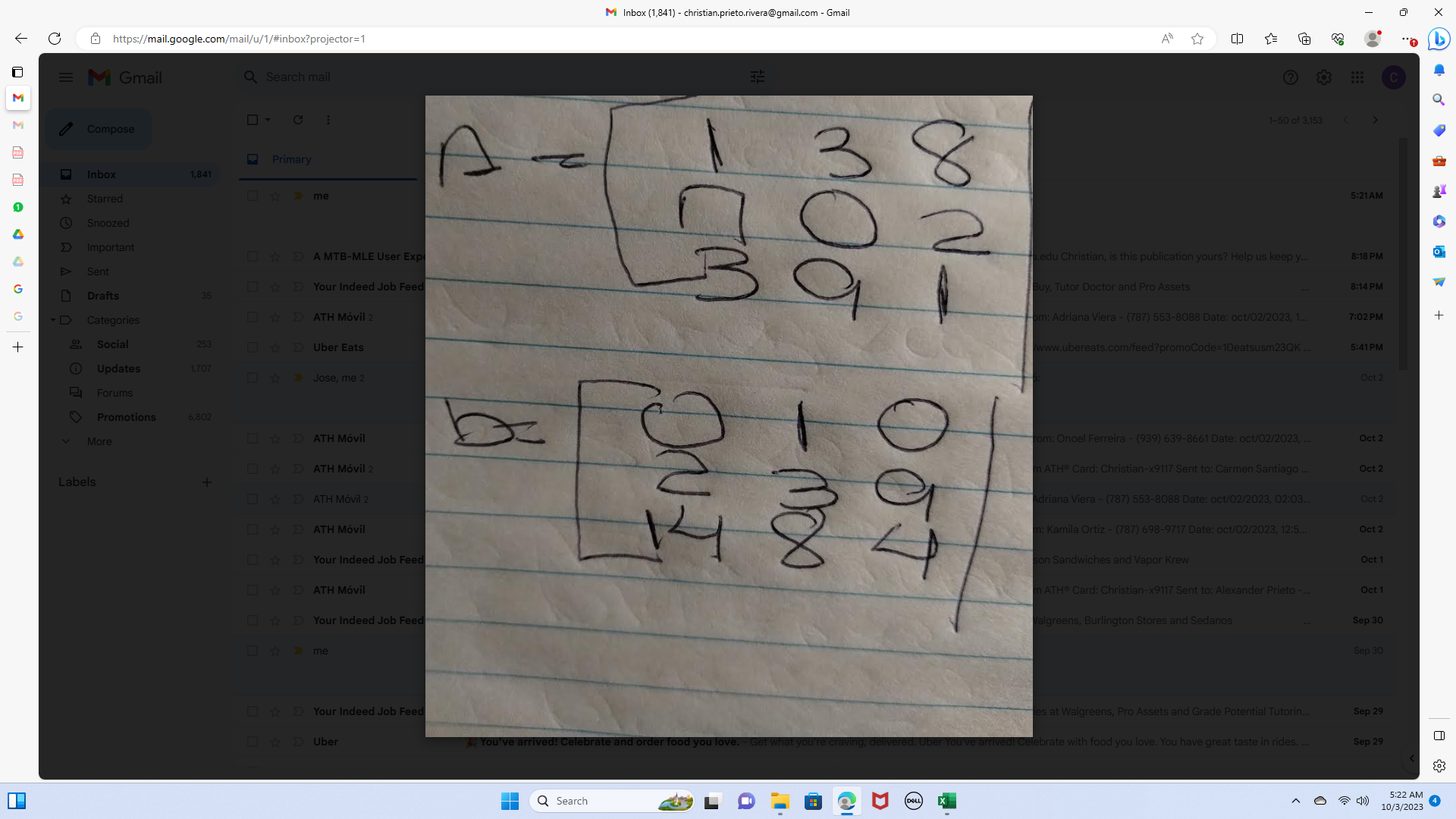 Solved Theme: MatrixSolve the following matrix equation | Chegg.com