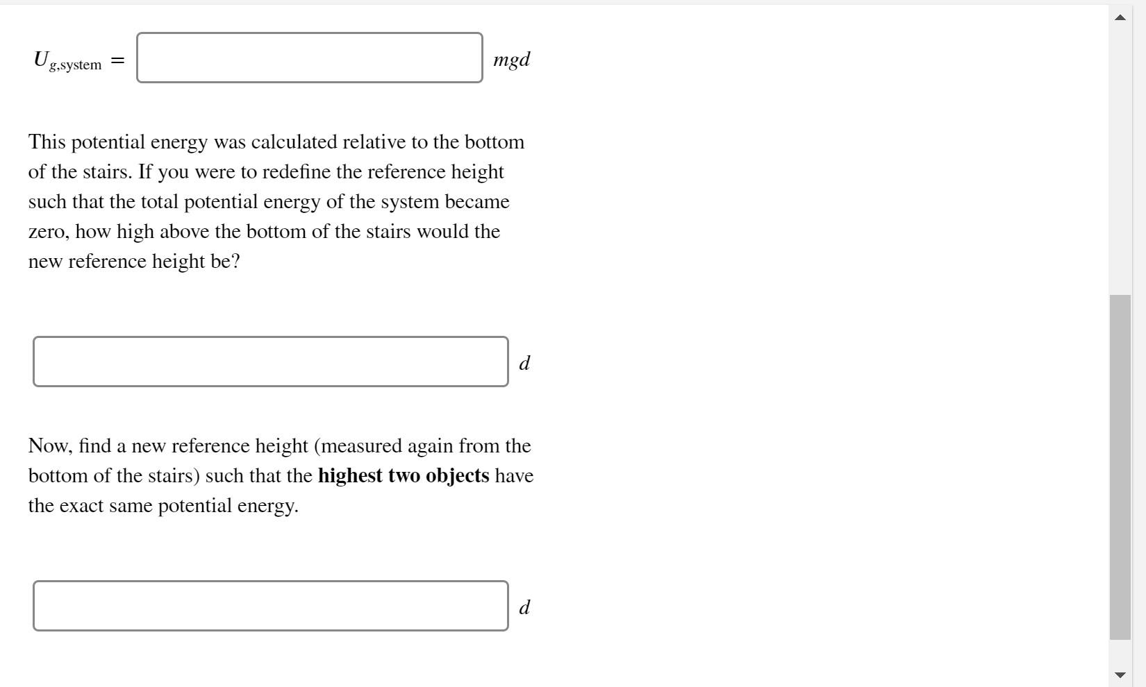 Solved Three different objects, all with different masses, | Chegg.com