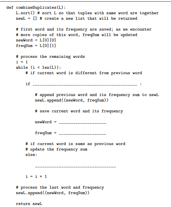 Solved Given below is a partially completed function that | Chegg.com