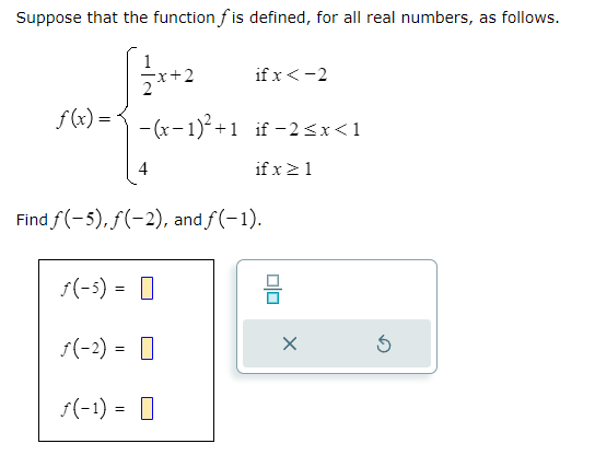 Solved Suppose that the function f is defined, for all real | Chegg.com
