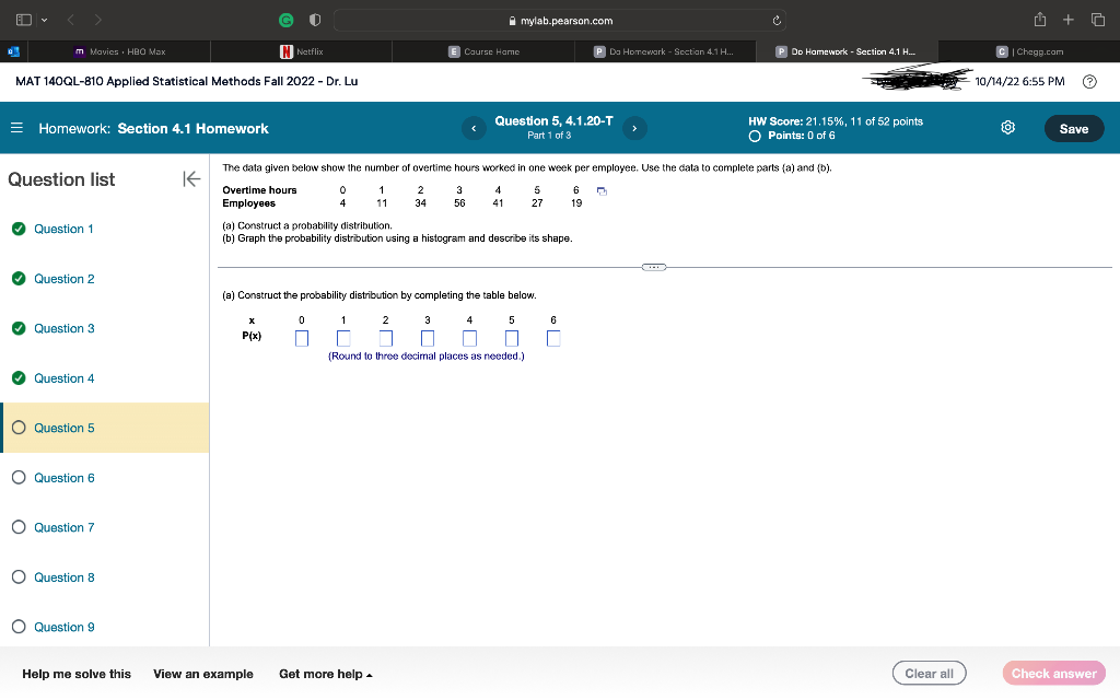 Solved (a) Construct a probability distribution. (b) Graph | Chegg.com Solved (a) Construct a probability distribution. (b) Graph | Chegg.com