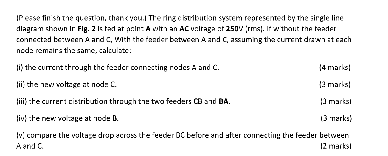 Solved (Please finish the question, thank you.) The ring | Chegg.com