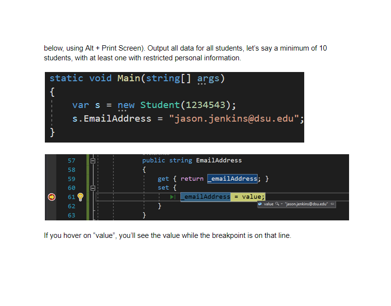 Part 2 (20 points): Write a C# .NET Framework Console | Chegg.com