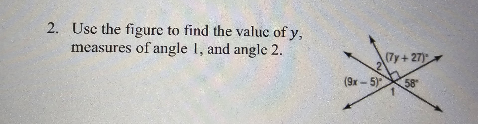 Solved Use the figure to find the value of y,measures of | Chegg.com