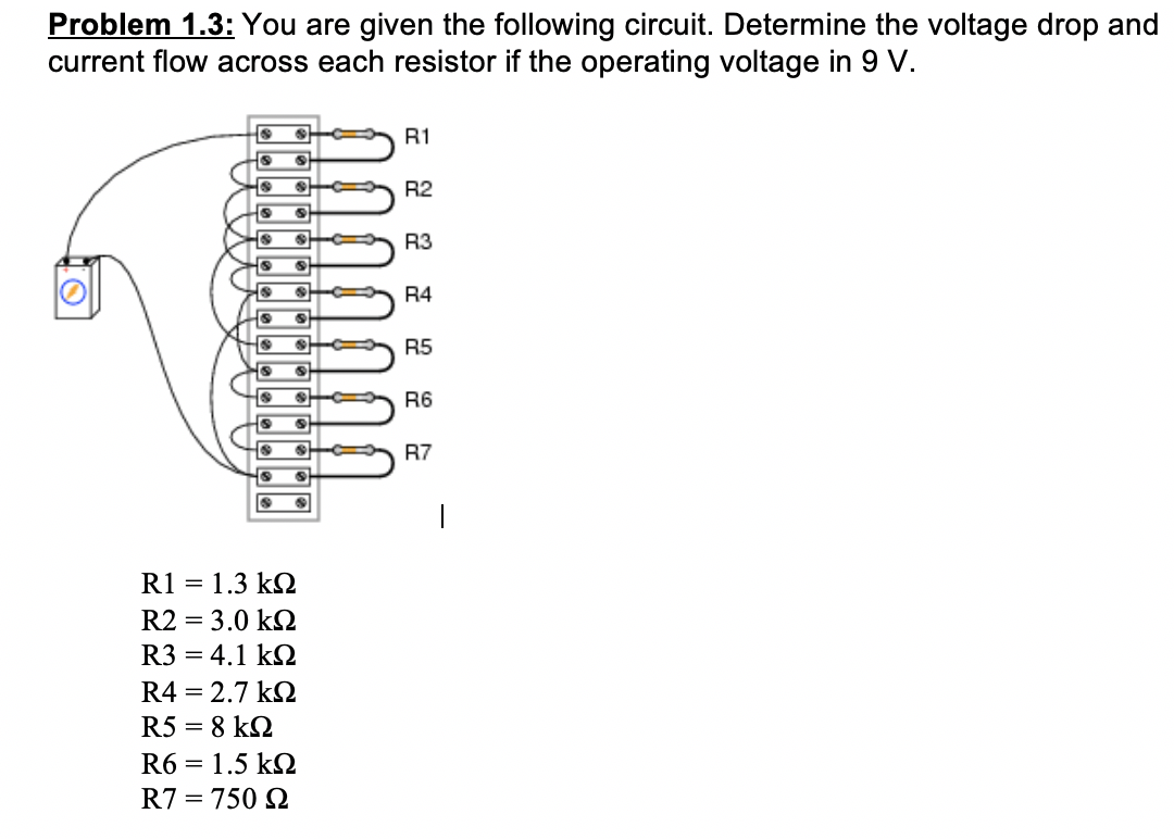 Solved Problem 1 3 You Are Given The Following Circuit